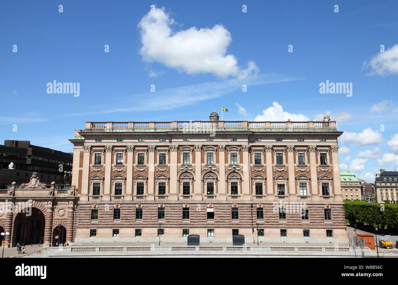 Stockholm, Sweden. Riksdag (parliament) building at Helgeandsholmen ...