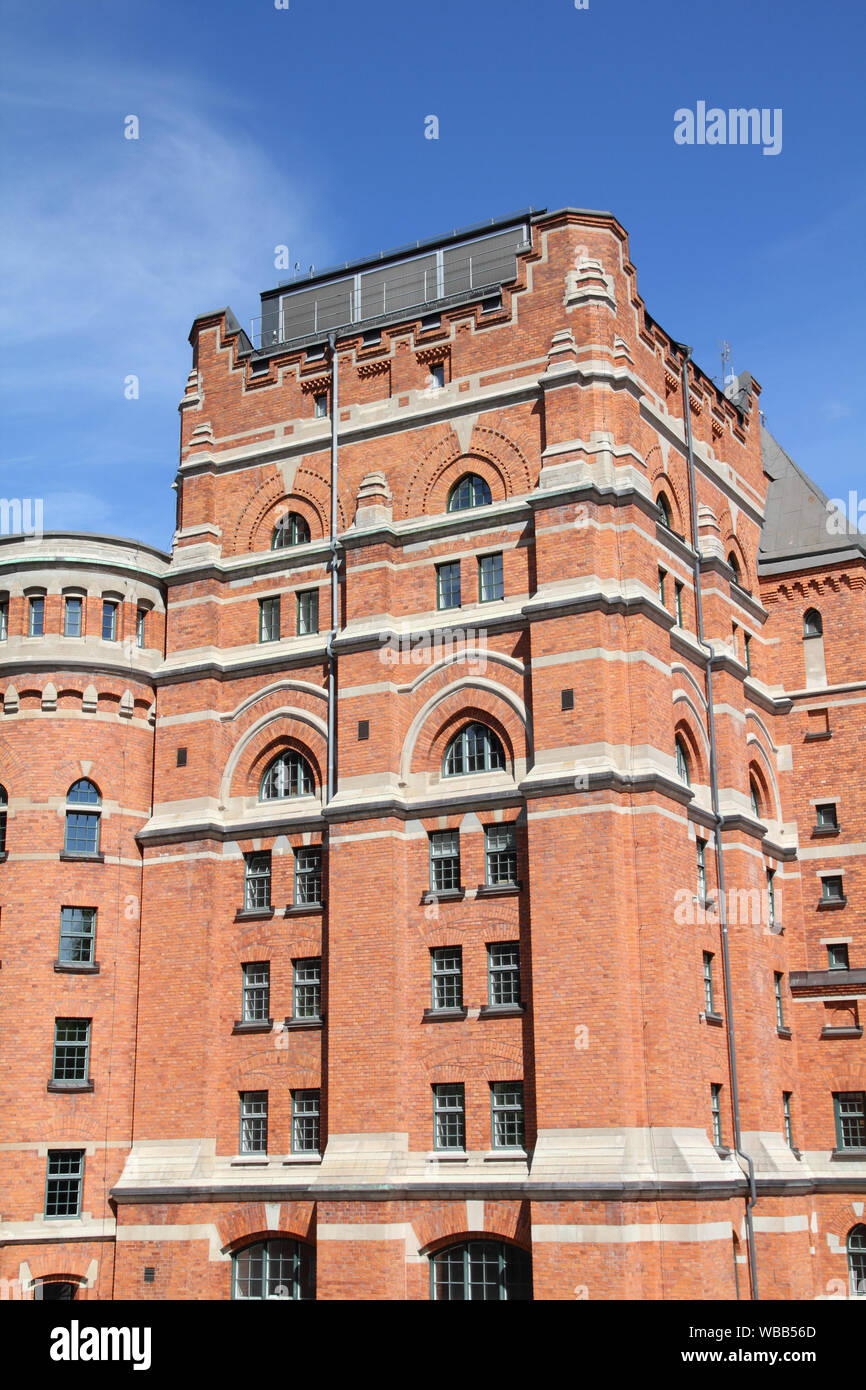 Stockholm, Sweden. MunchenBryggeriet - old brick building at Sodermalm ...