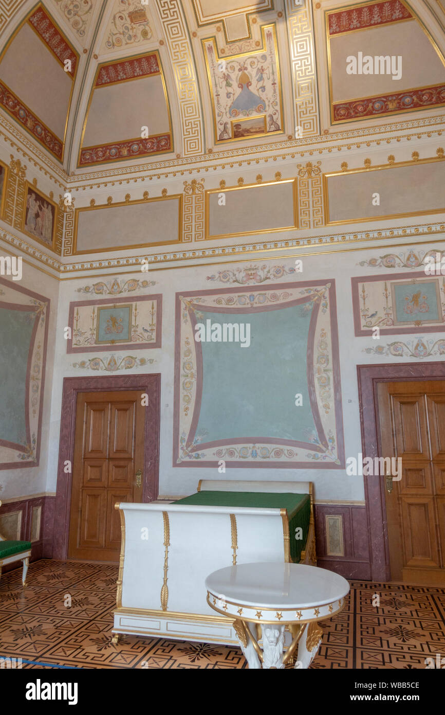The King's Bedroom (State Bedroom) of King Ludwig I (1825-1848) in the ...