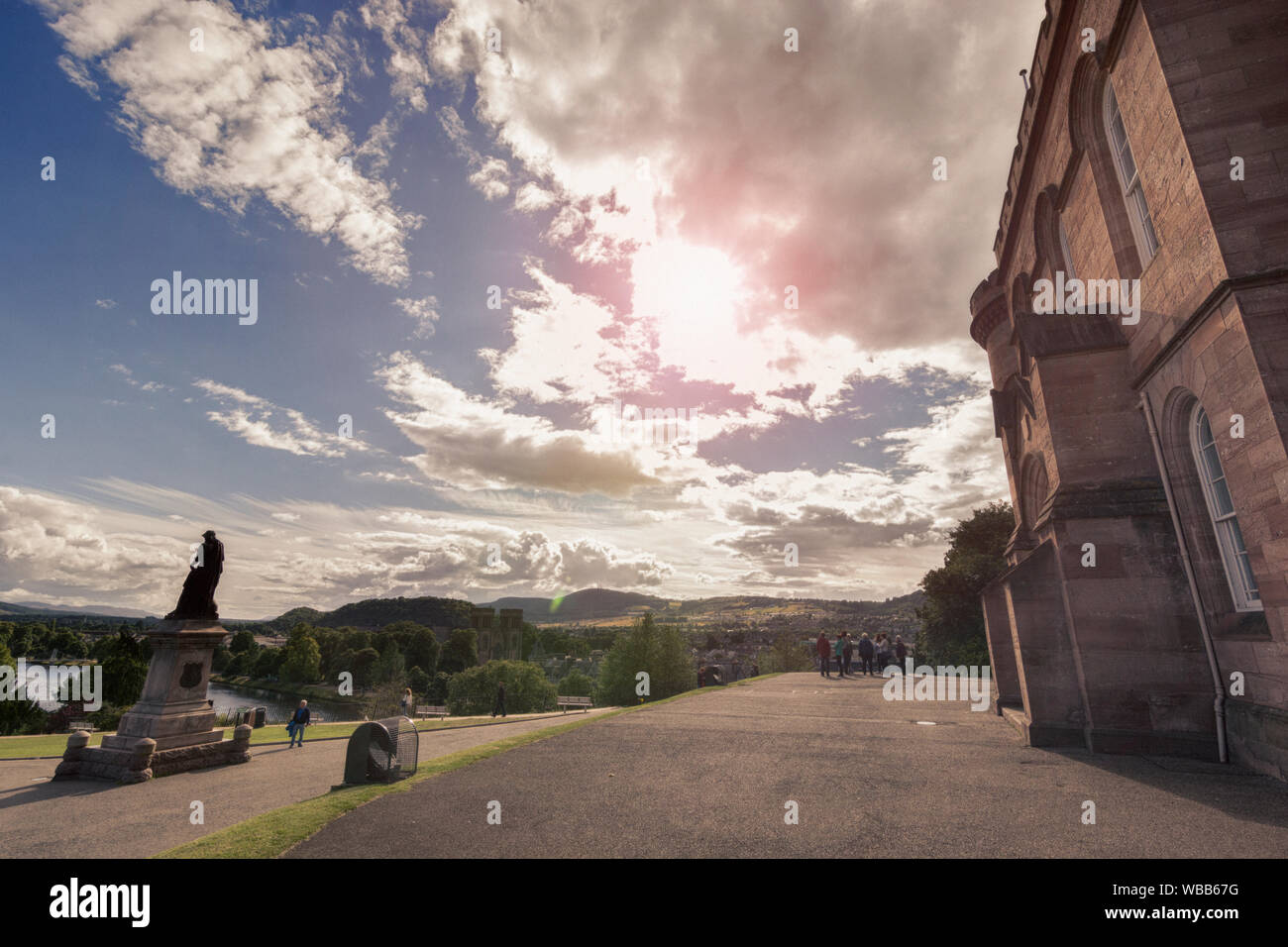 Sculpture to Flora Macdonald. Inverness castle (house of Sheriff Court ...