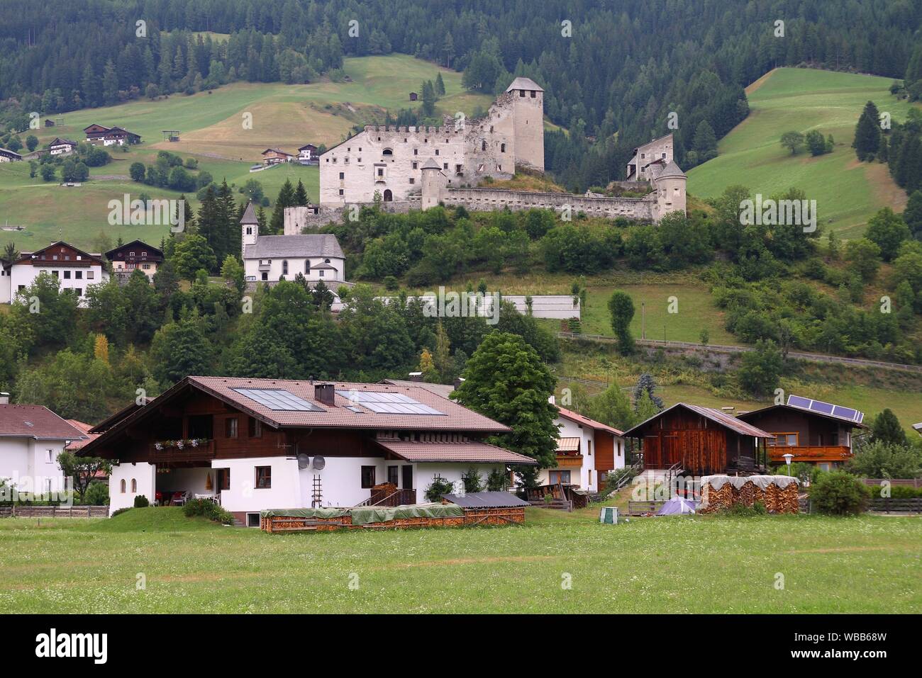 Tyrol, Austria. Heinfels castle in Pustertal valley Stock Photo - Alamy