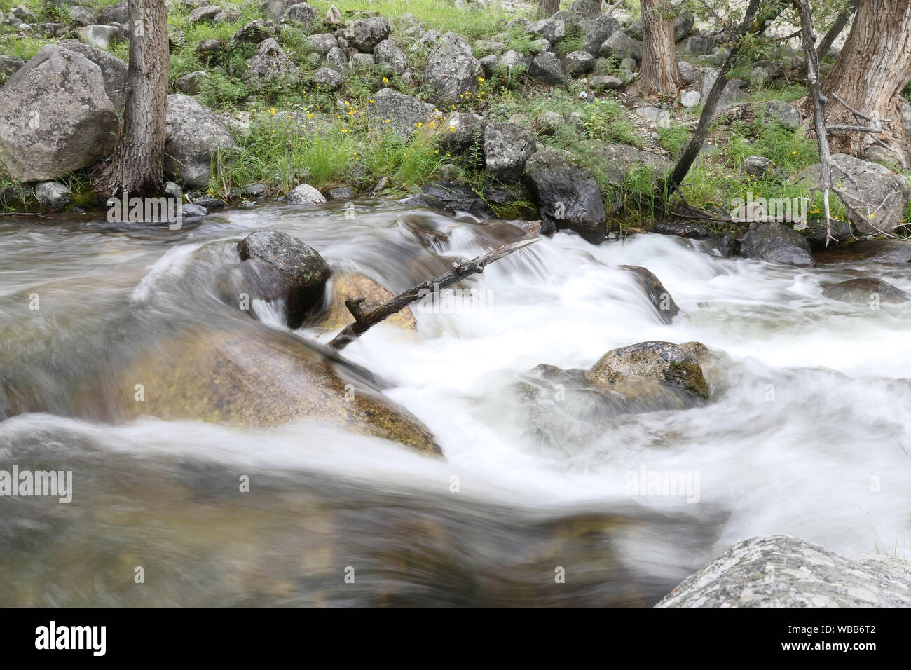 Beautiful mountain river with slow shutter Stock Photo - Alamy