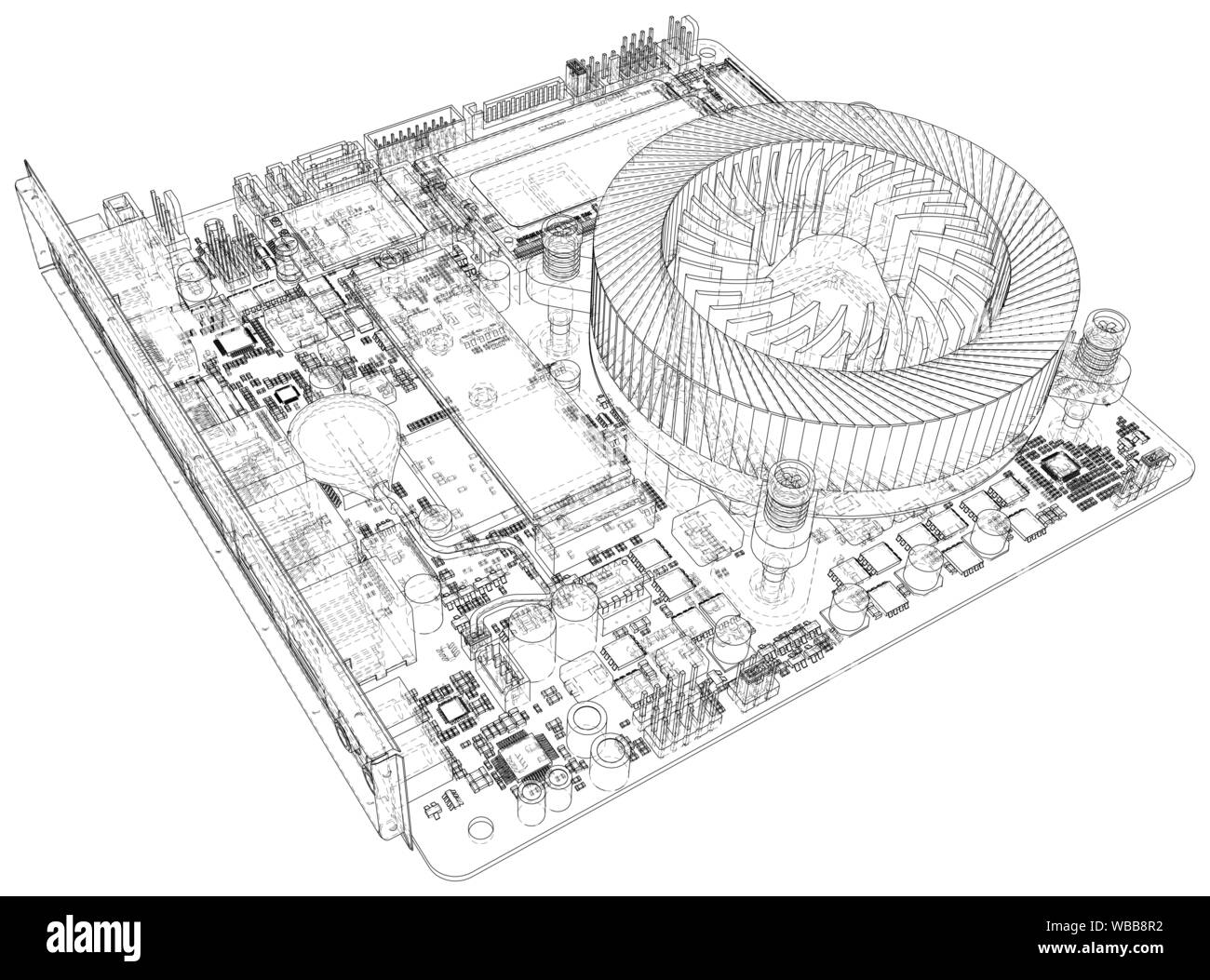 Technology abstract motherboard illustration background. Illustration ...