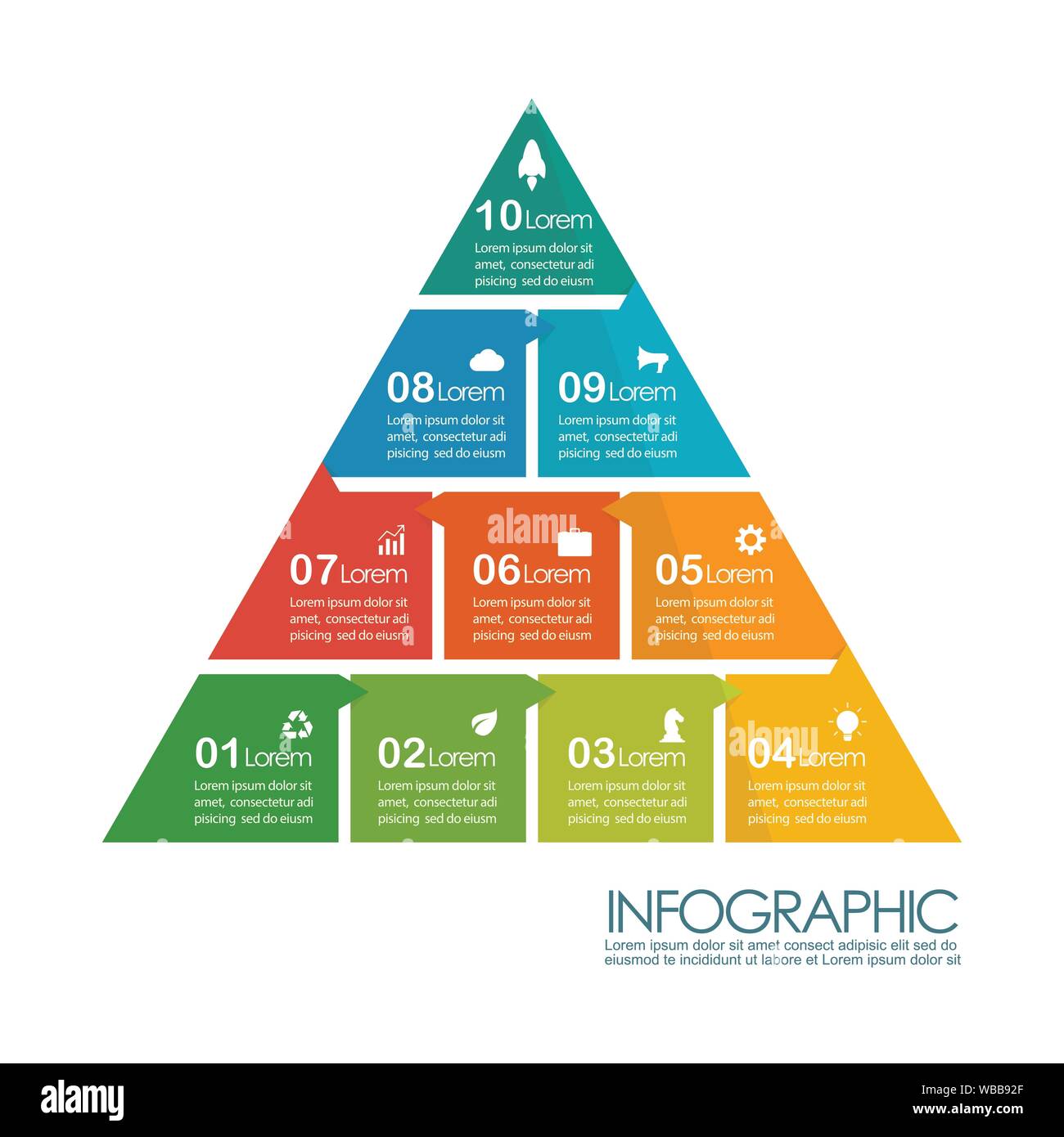 Infographic pyramid timeline hi-res stock photography and images - Alamy