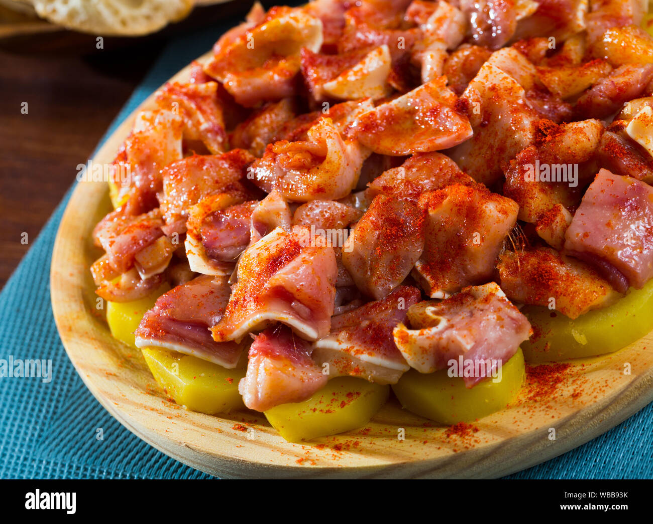 Orejas a la gallega - spanish dish. Roast pigs ears with spice Stock ...