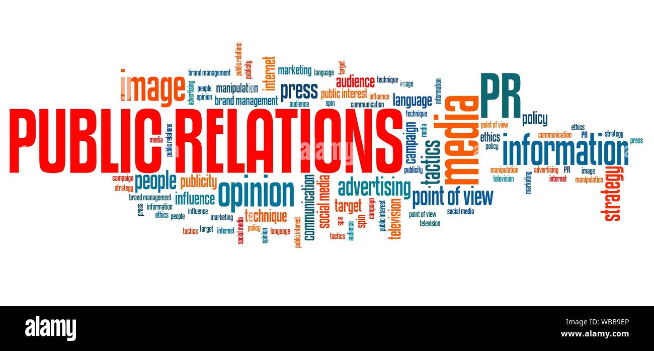 Public relations - corporate issues and concepts word cloud ...