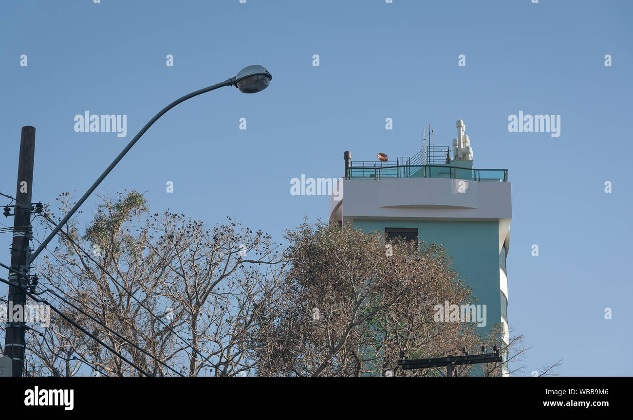 Modern architecture in Brazil. Condominium of residential apartments in ...