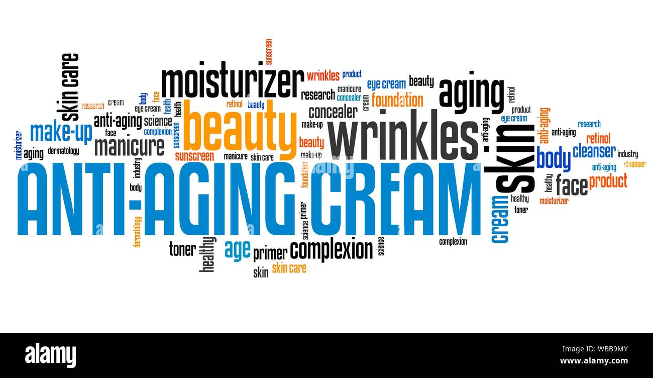 Skin care word cloud concept hi-res stock photography and images - Alamy