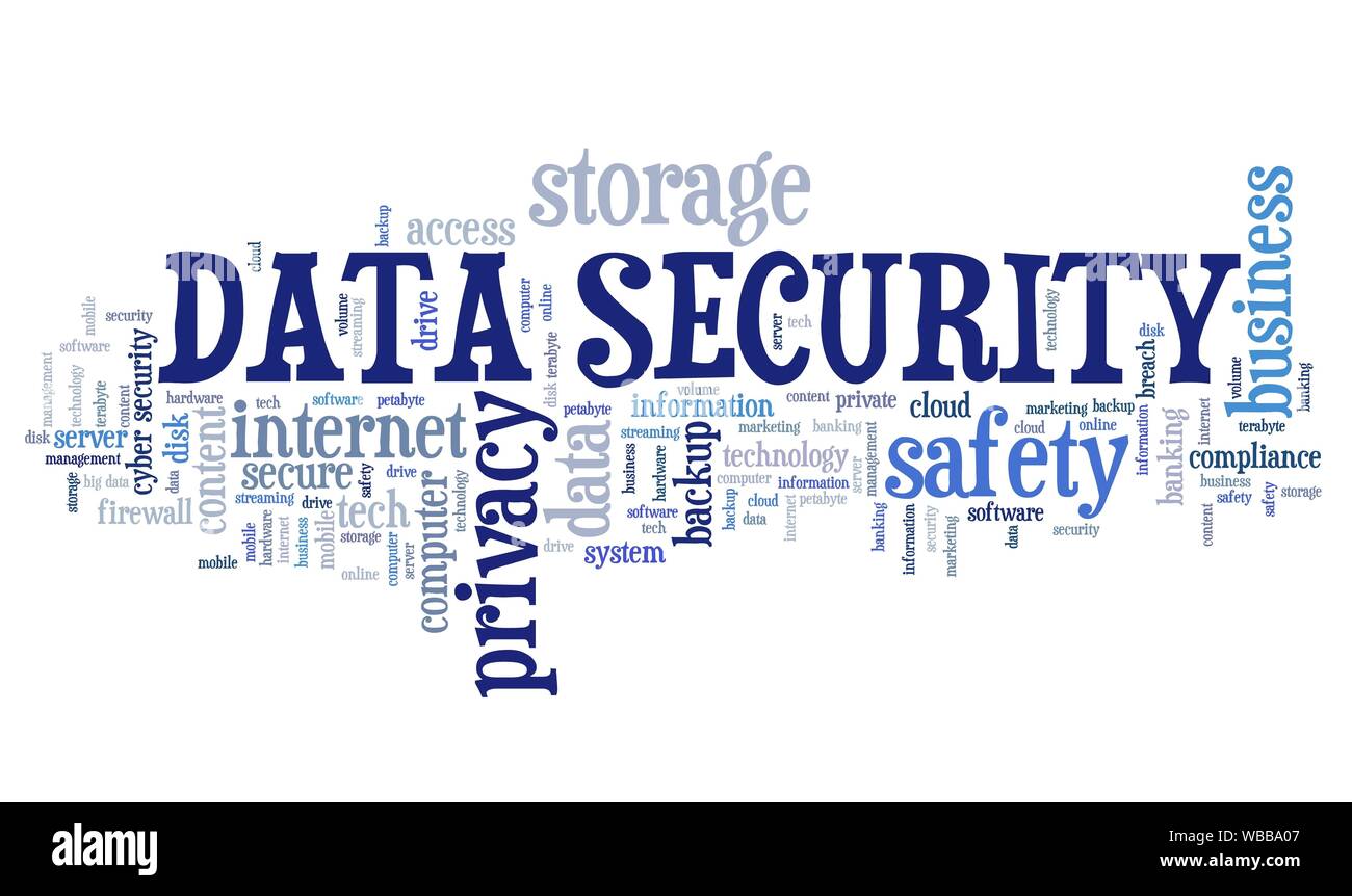 Data security - information privacy and safe storage technology concept ...