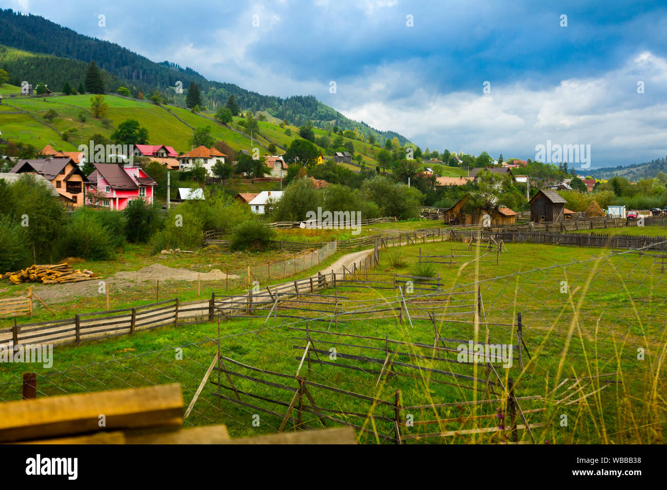 Old Sadova village is in Karpaty in Romania Stock Photo - Alamy