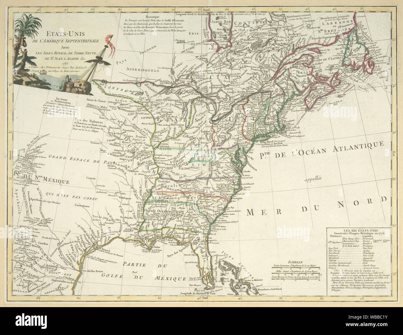1800 map usa hi-res stock photography and images - Alamy