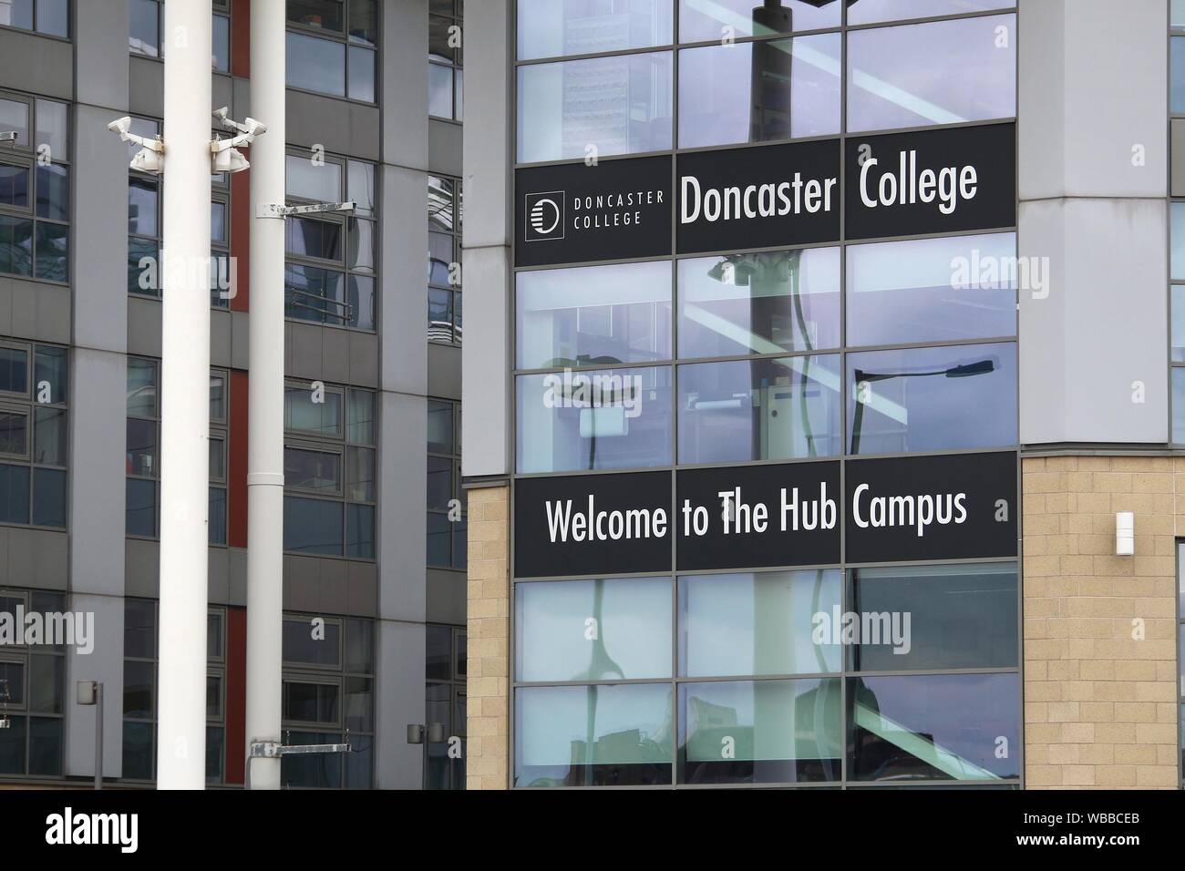 DONCASTER, UK - JULY 12, 2016: Doncaster College building in the UK ...