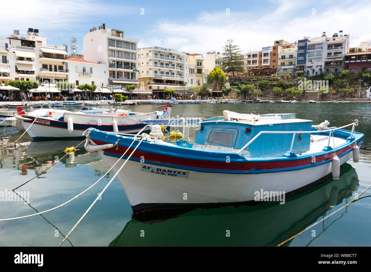 AGIOS NIKOLAOS, Harbour, Crete Greece Stock Photo - Alamy