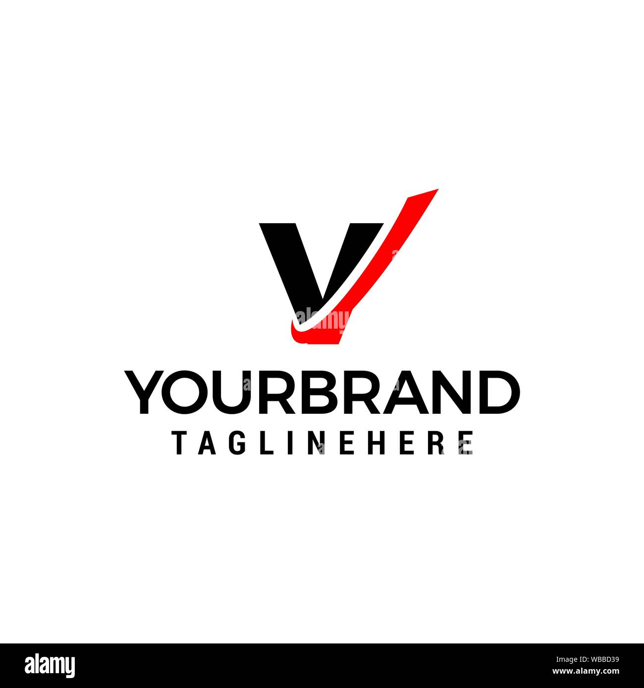 initial letter V logo with slice element graphic vector template Stock ...