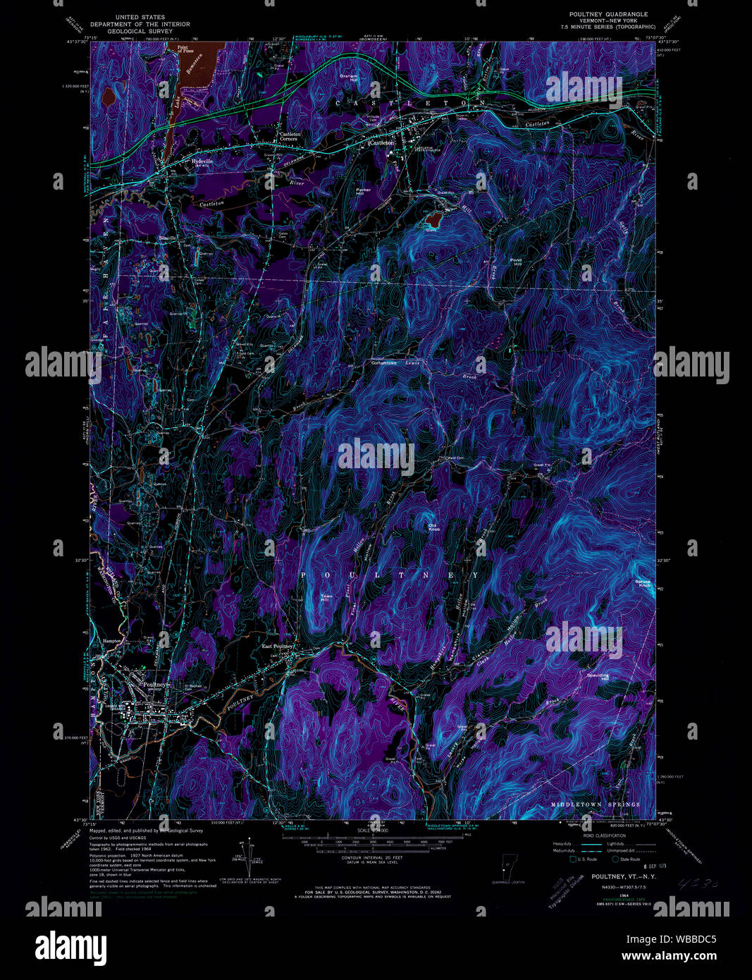 Map of poultney hi-res stock photography and images - Alamy