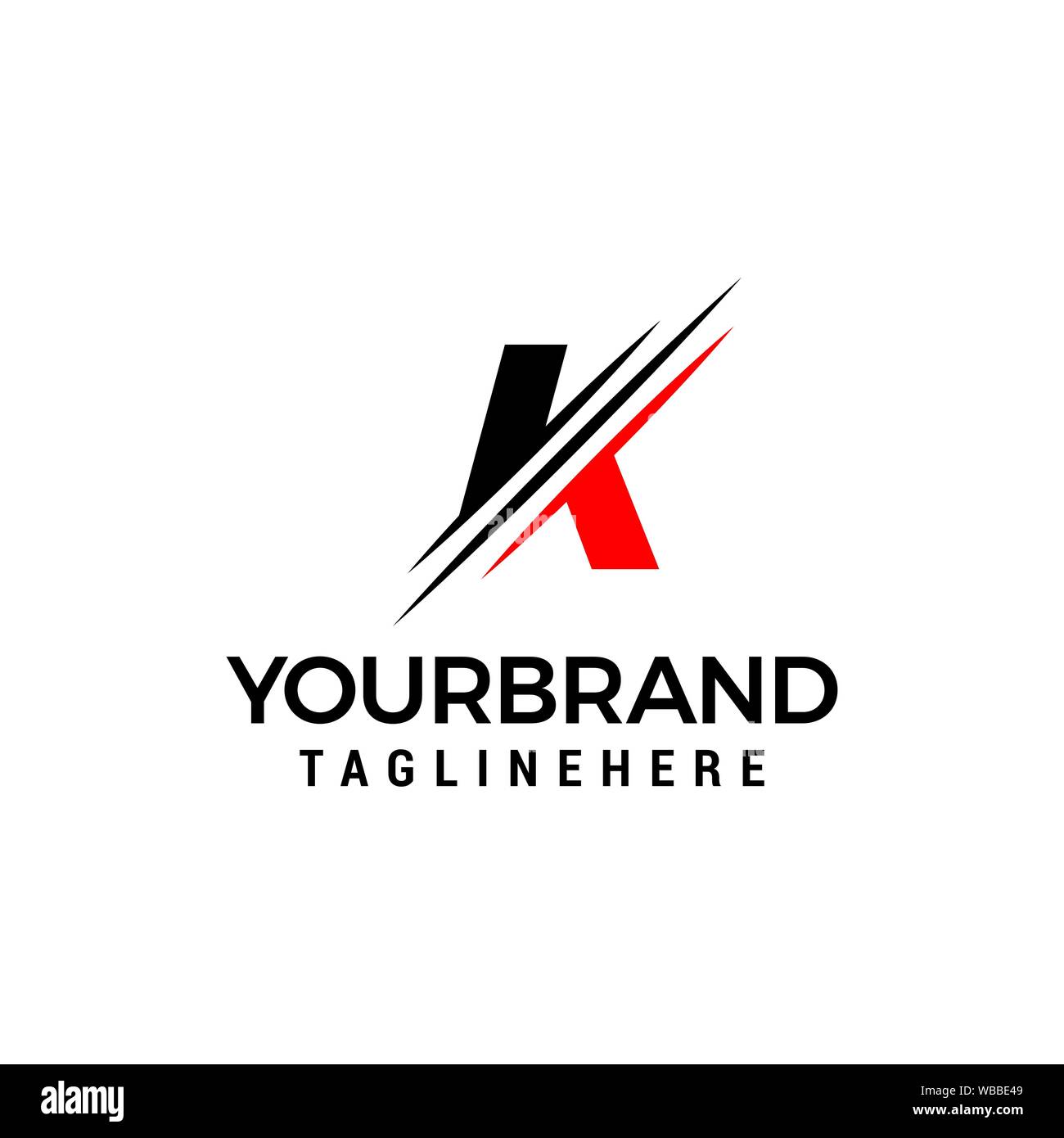 Letter K logo graphic elegant and unique sliced design template Vector ...