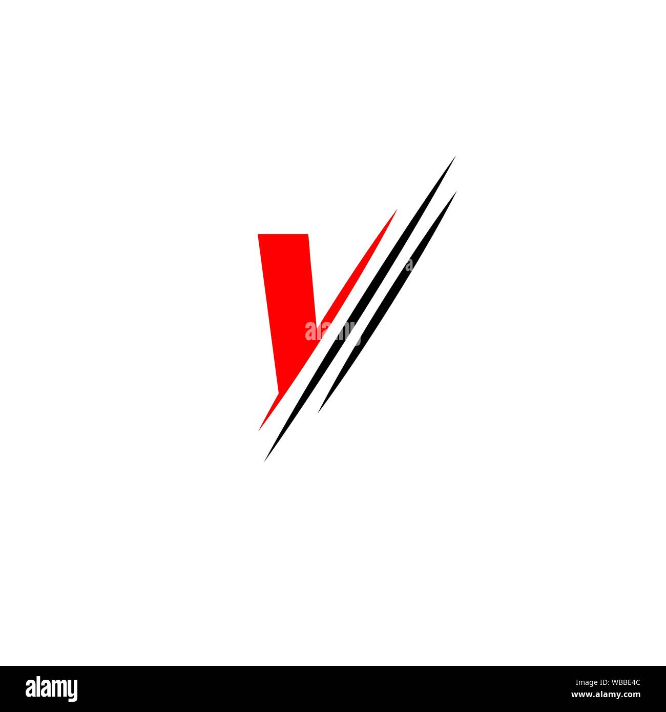 Letter V logo graphic elegant and unique sliced design template Vector ...