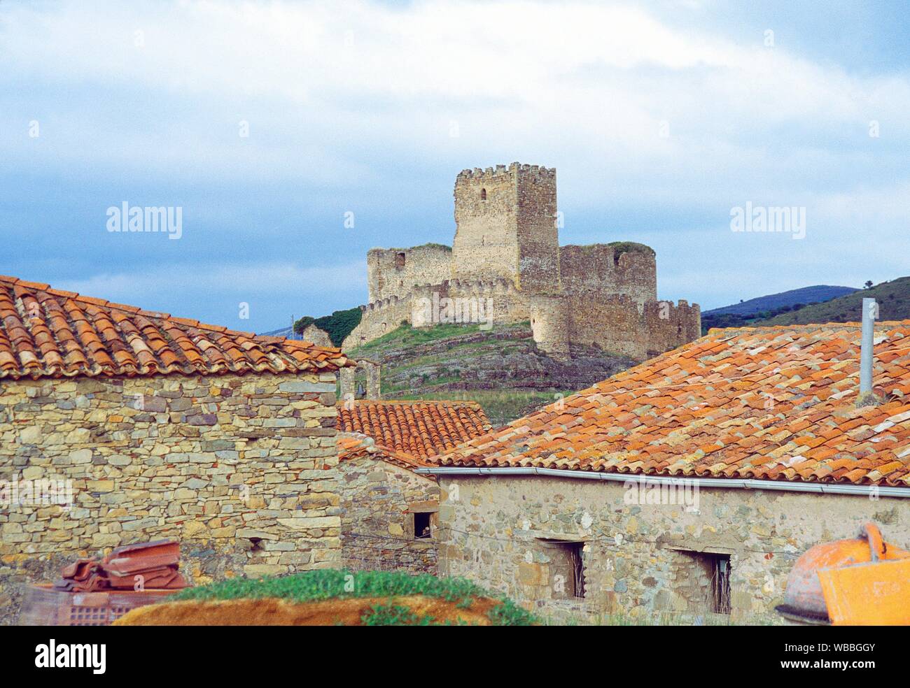 Ruins of the castle. Magaña, Soria province, Castilla Leon, Spain Stock ...