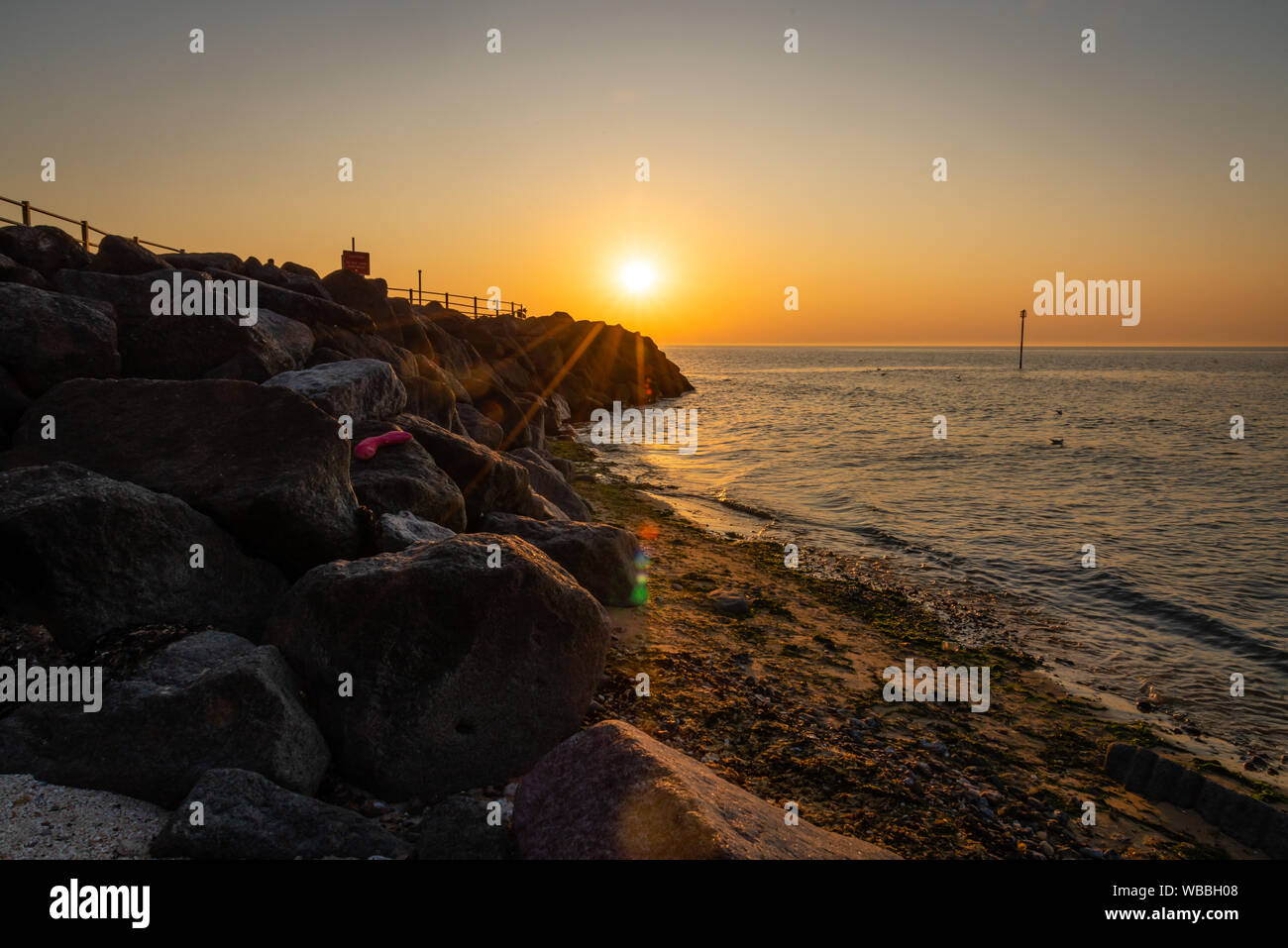 Sunset at Margate Beach, England, UK Stock Photo - Alamy
