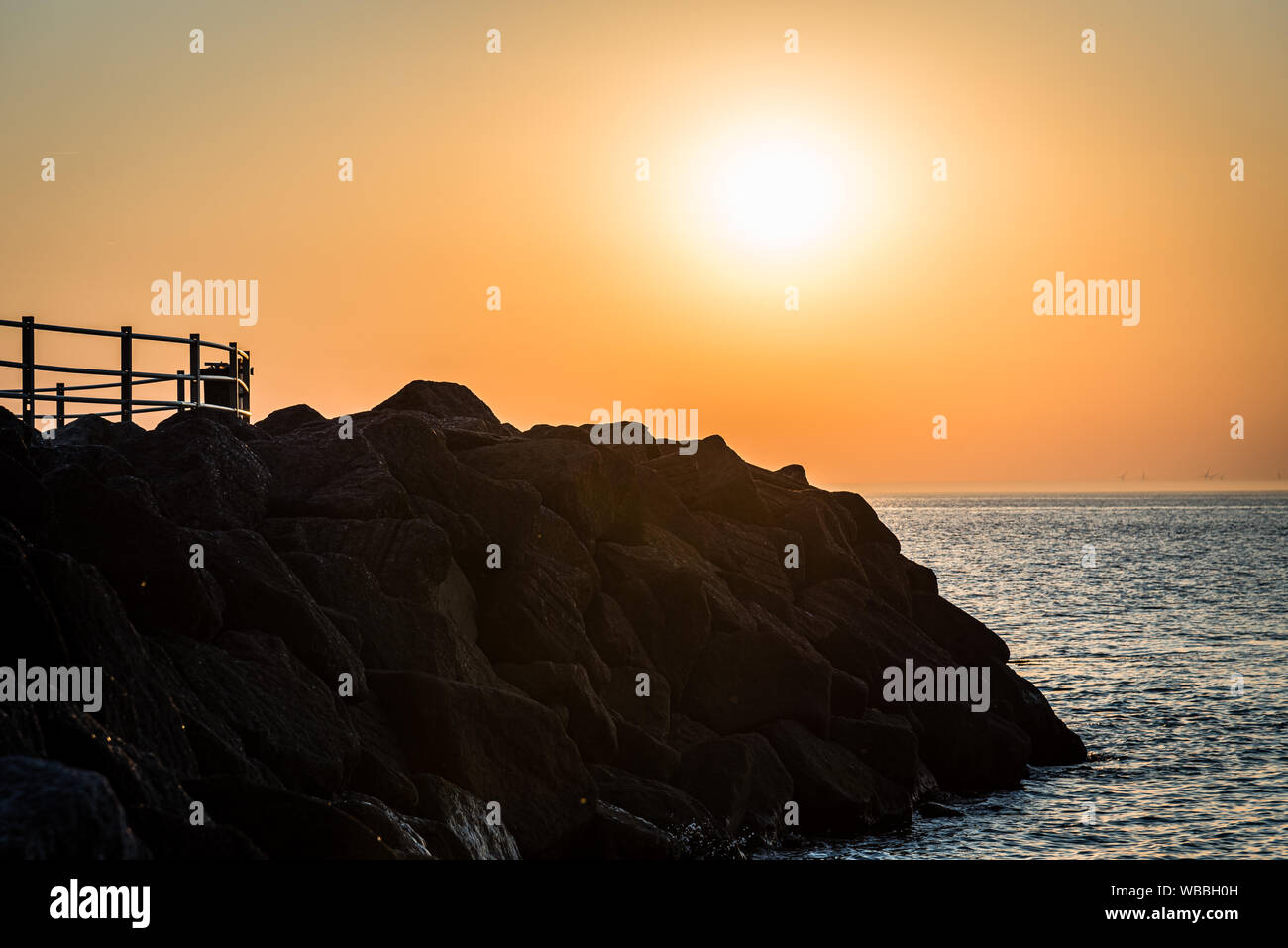 Sunset at Margate Beach, England, UK Stock Photo - Alamy