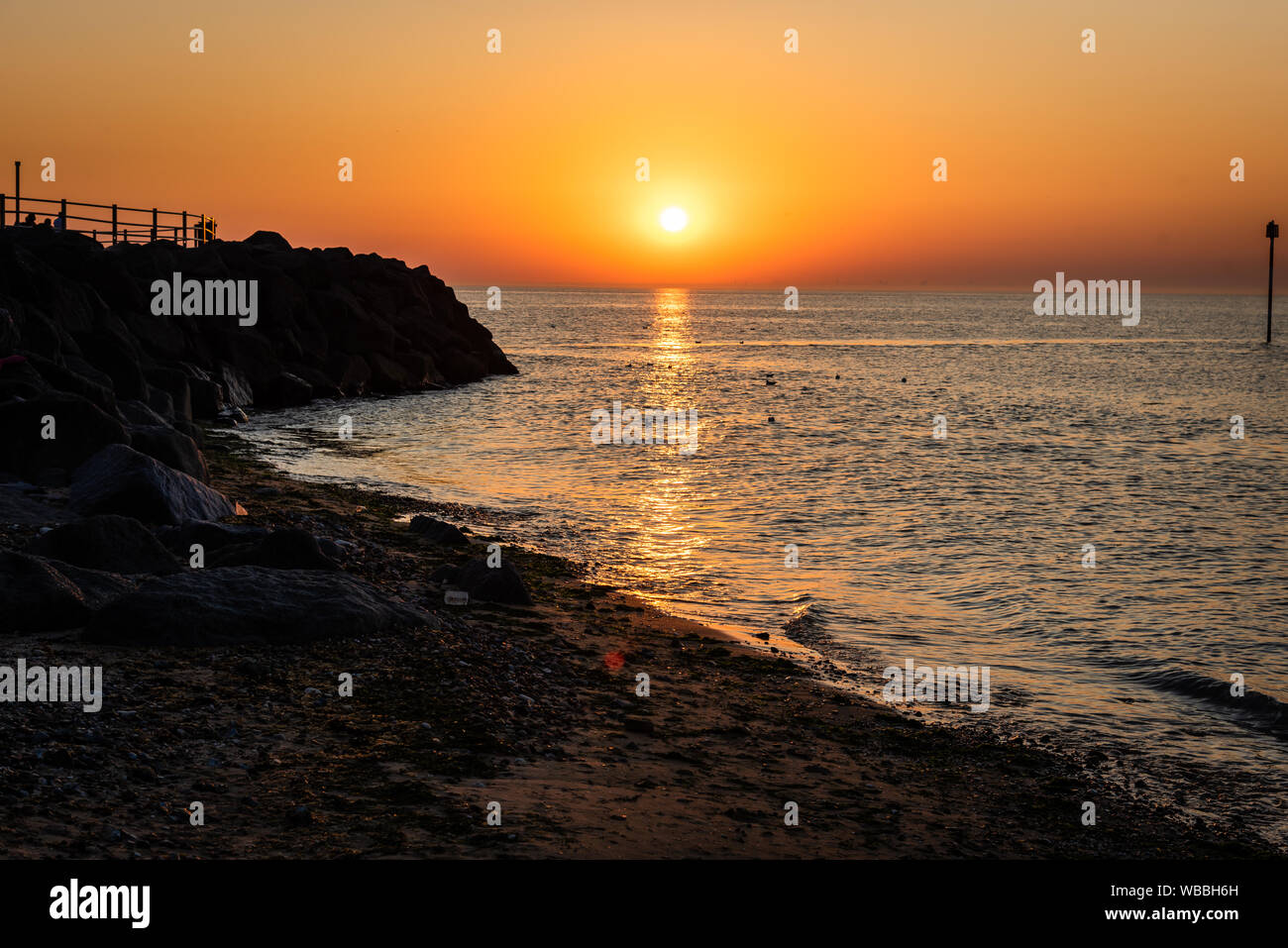 Sunset at Margate Beach, England, UK Stock Photo - Alamy