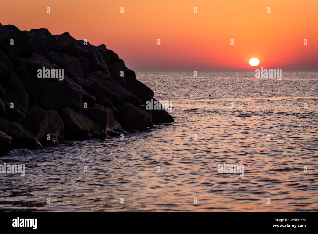 Sunset at Margate Beach, England, UK Stock Photo - Alamy