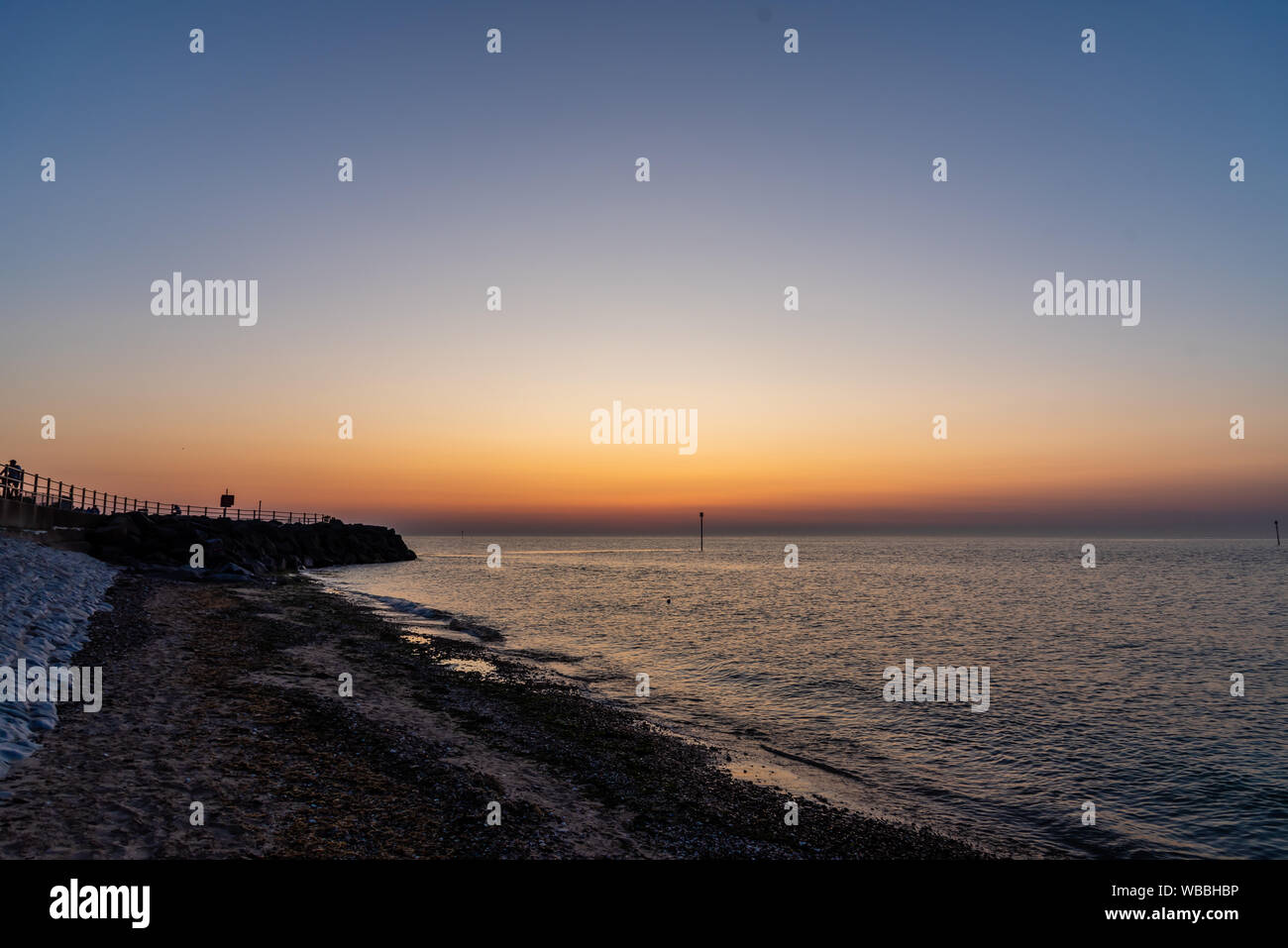 Sunset at Margate Beach, England, UK Stock Photo - Alamy