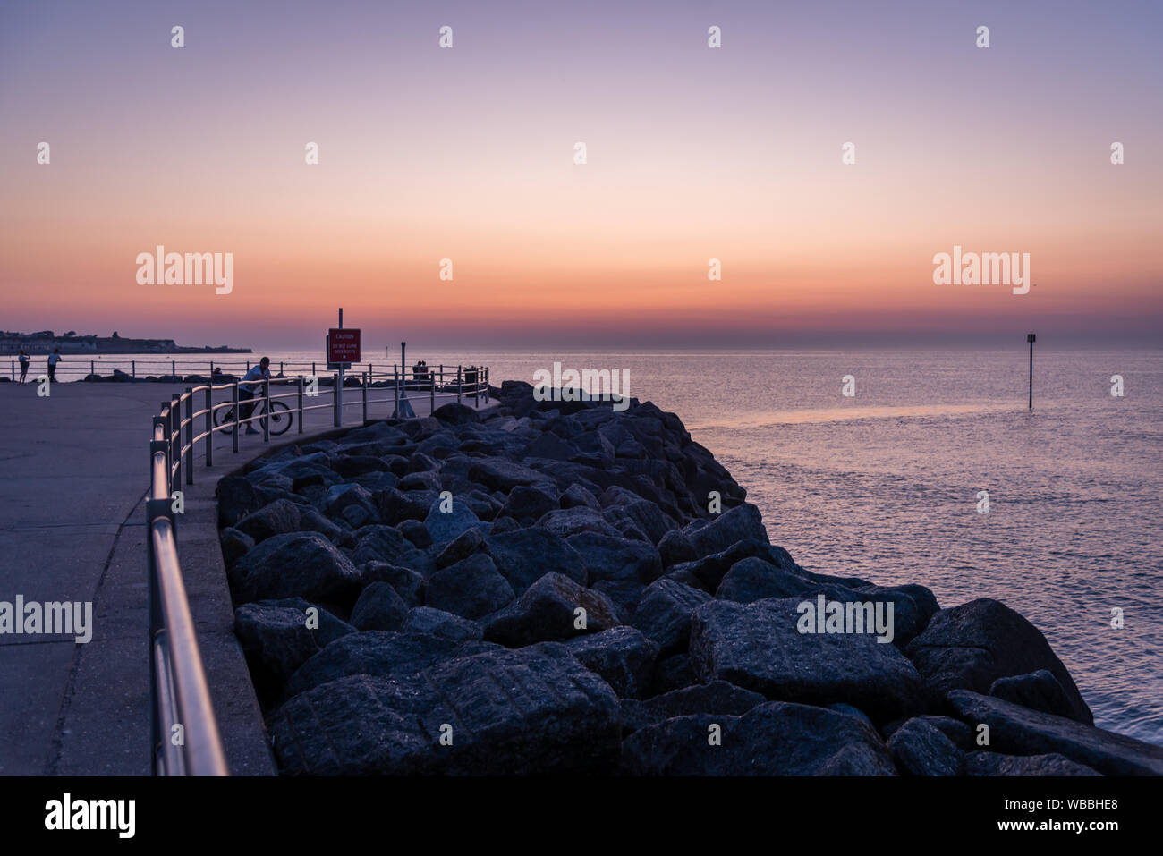 Sunset at Margate Beach, England, UK Stock Photo - Alamy