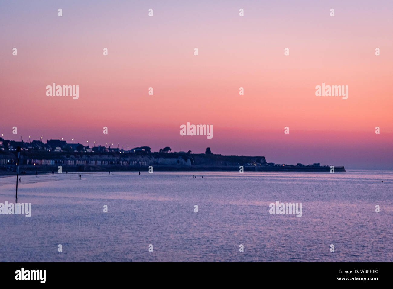 Sunset at Margate Beach, England, UK Stock Photo - Alamy
