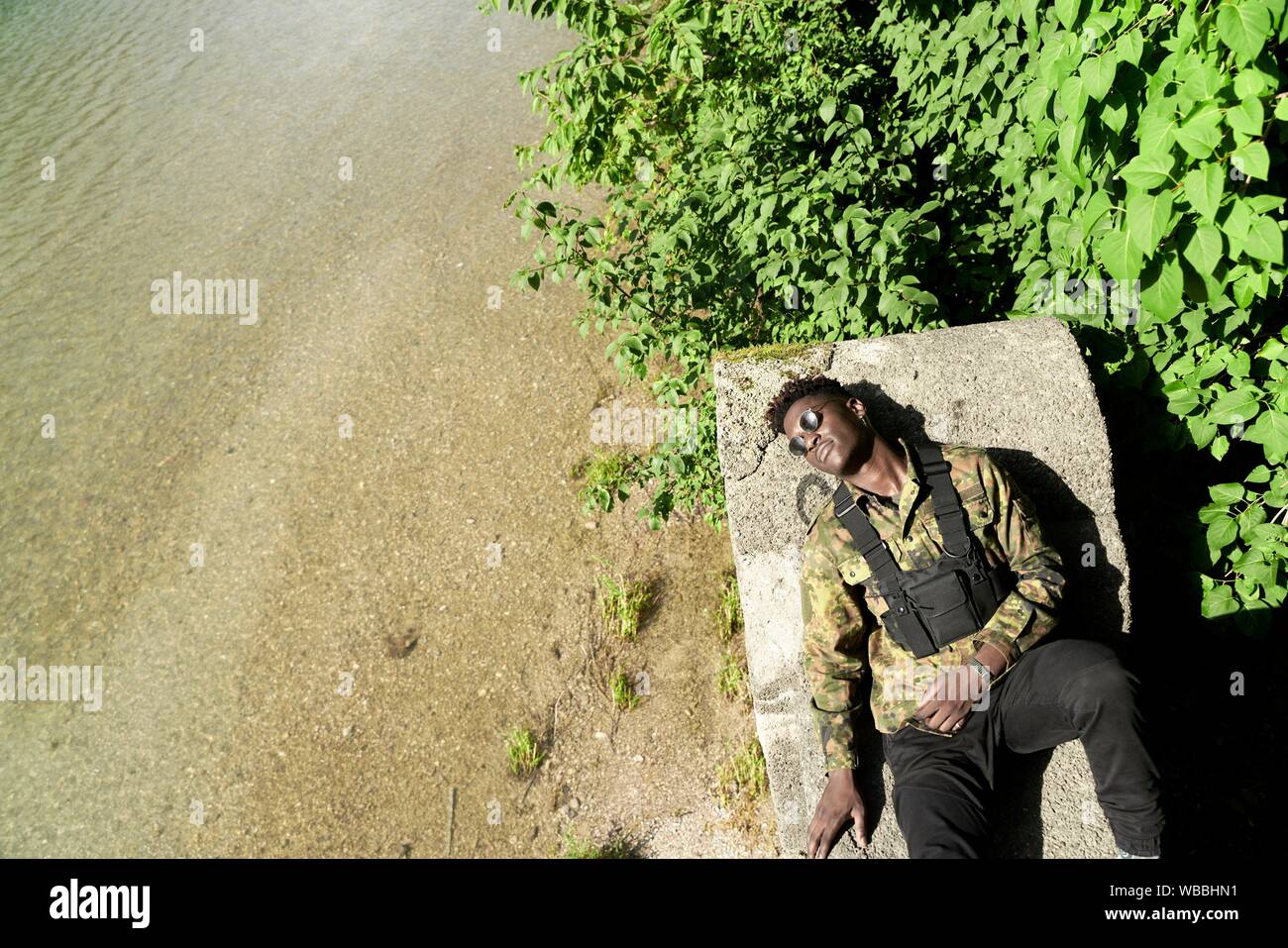 African resting soldier hi-res stock photography and images - Alamy