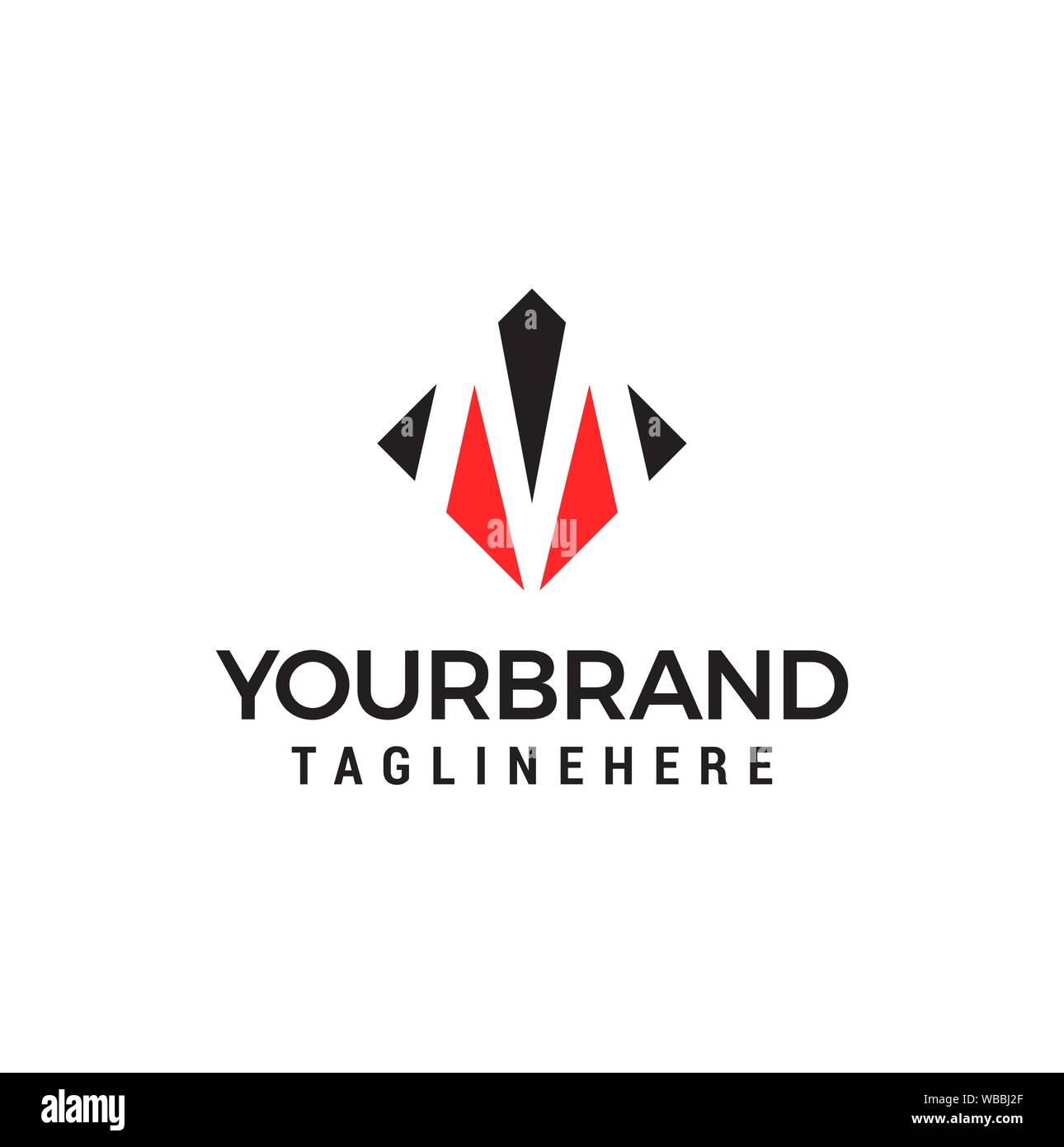 letter M negative space square logo vector design template Stock Vector ...