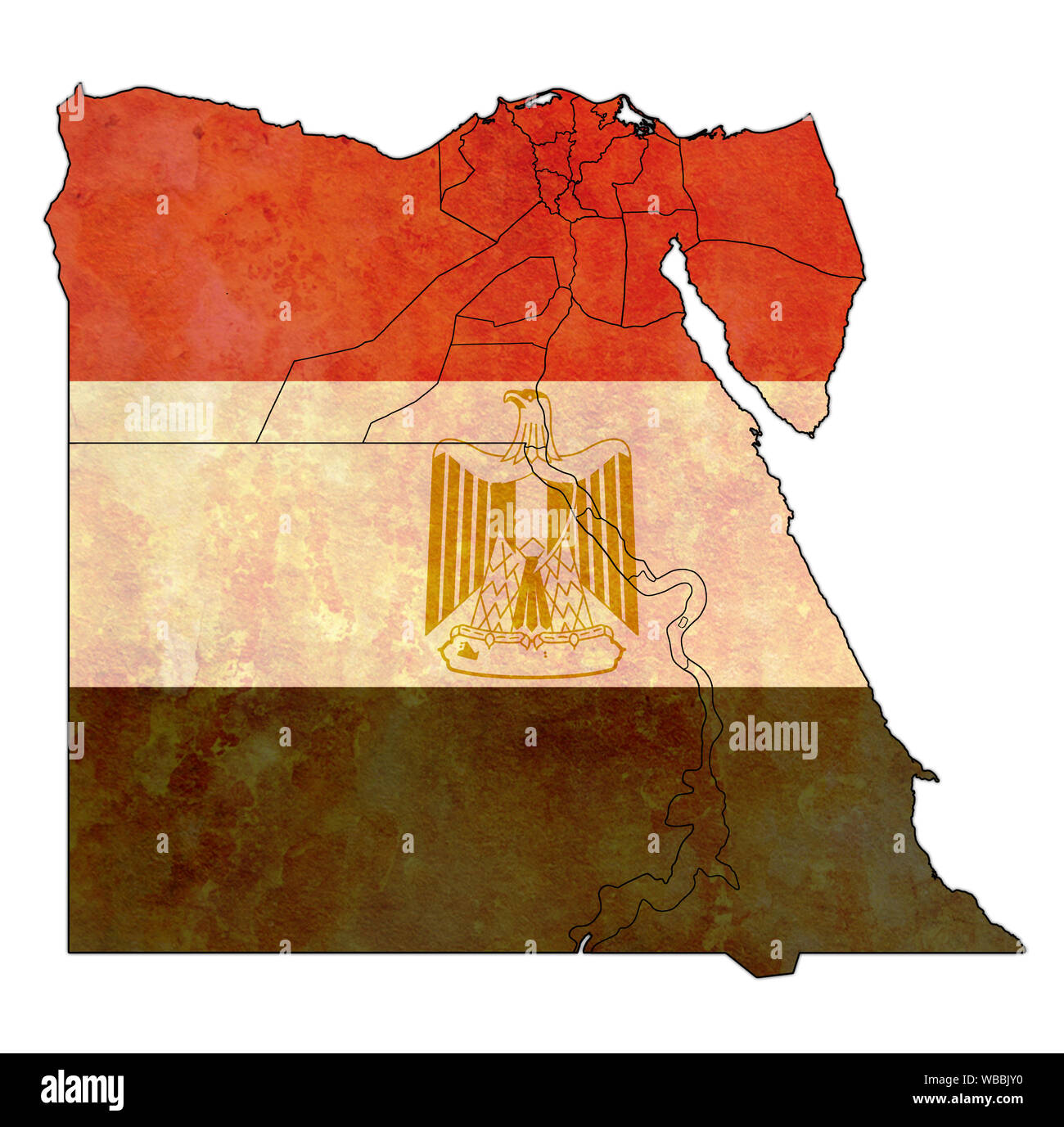 territories and of egyptian governorates on map of administrative ...