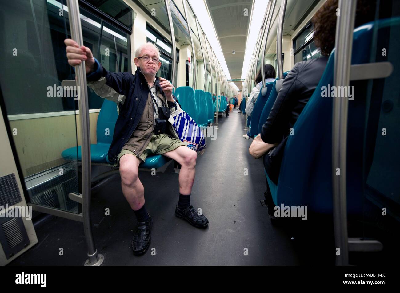 Male commuter spectacles hi-res stock photography and images - Alamy
