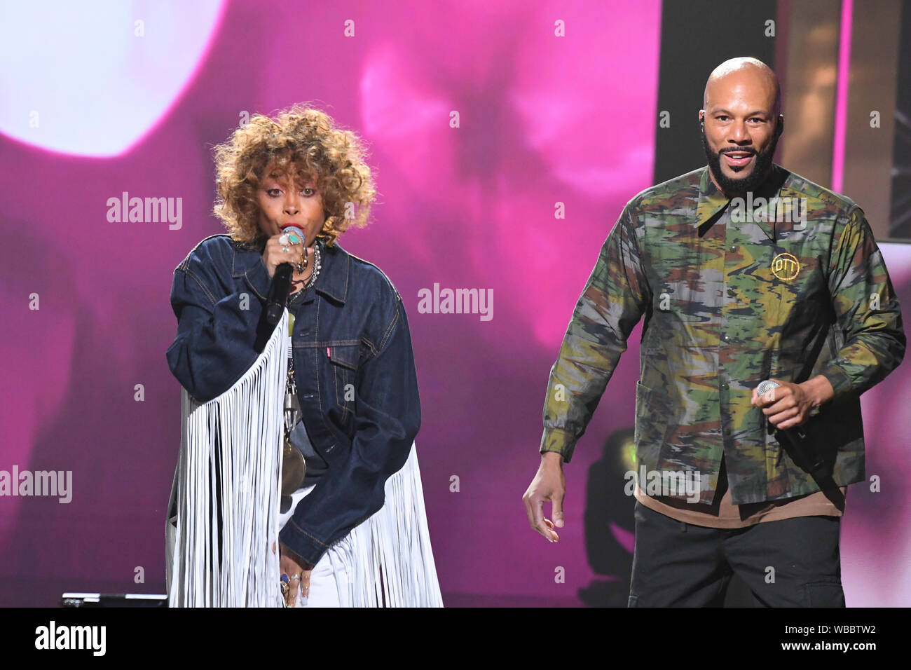 August 26, 2019, Newark, New Jersey, U.S: ERYKAH BADU and COMMON ...