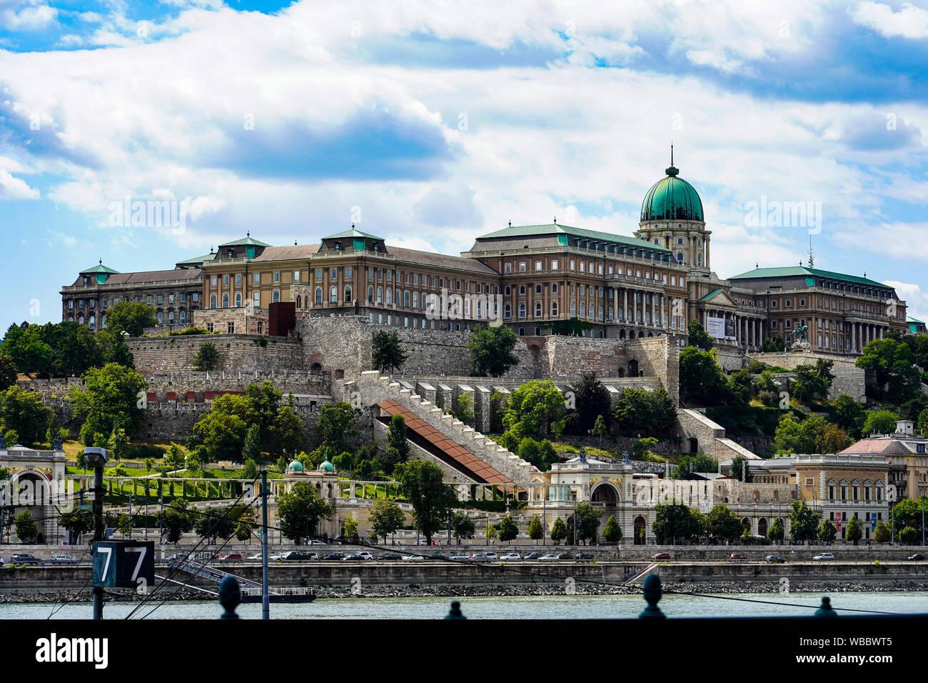 Budapest Castle over the Danube river Stock Photo - Alamy