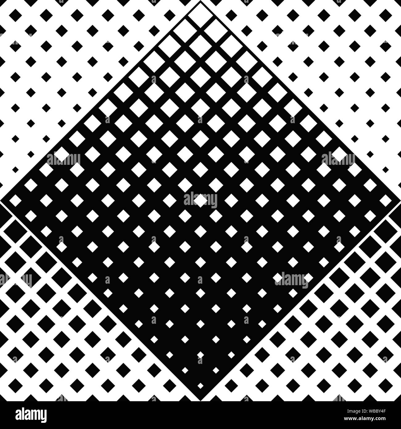 Abstract geometrical square pattern background - black and white vector design from diagonal ...