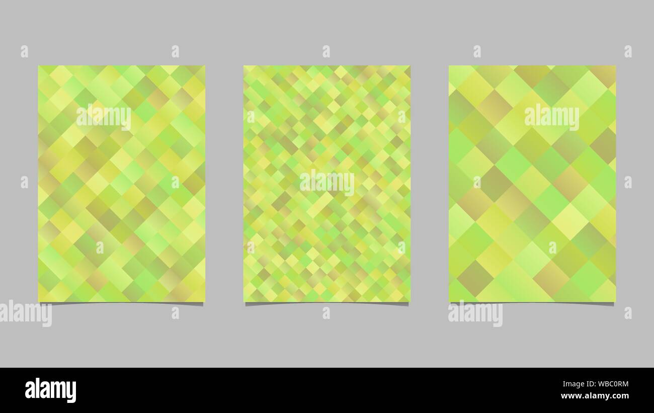 Modern trendy square pattern poster template design set - abstract ...