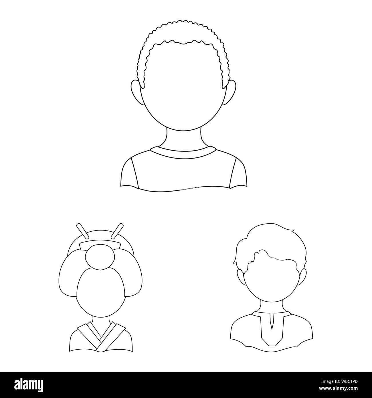 Vector illustration of imitator and resident sign. Set of imitator and ...