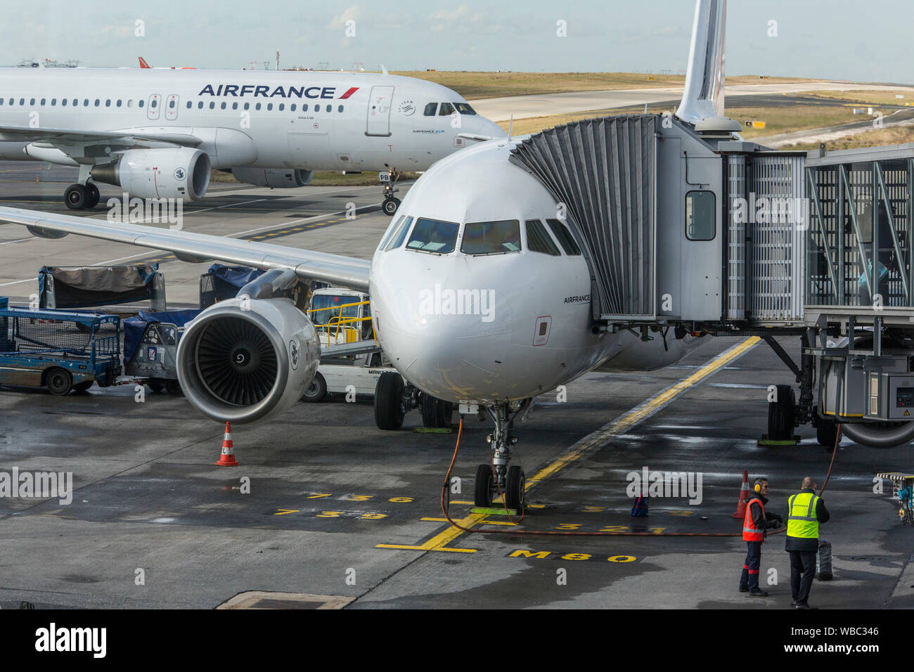 AIR FRANCE PLANES AT ROISSY AIRPORT Stock Photo - Alamy