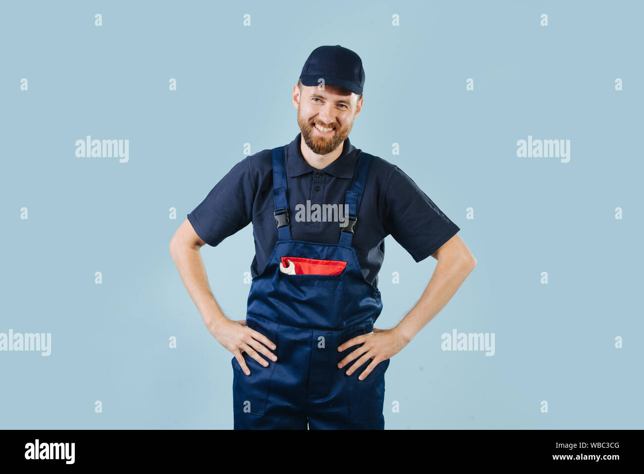 Professional male installer in uniform hi-res stock photography and ...