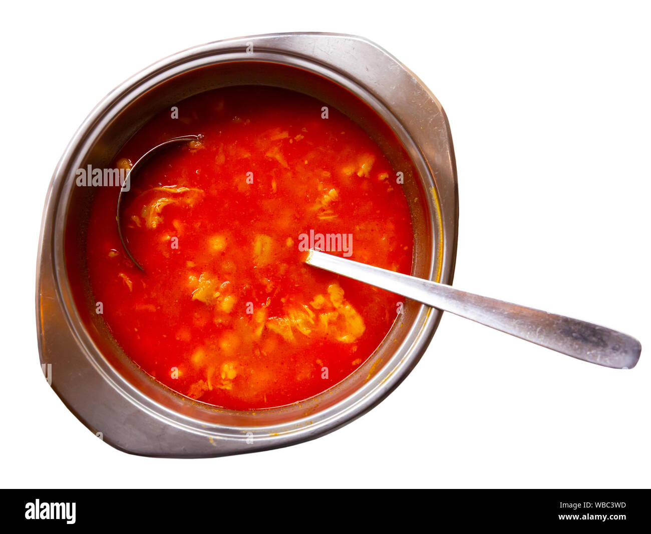 Spanish food callos with chickpeas, pepper and beef tripe, served in ...