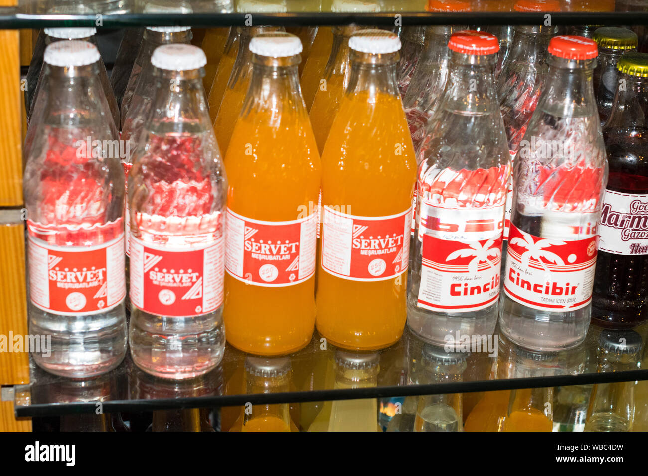 A small shop in Suleymaniye, Istanbul sells only Turkish local sodas ...