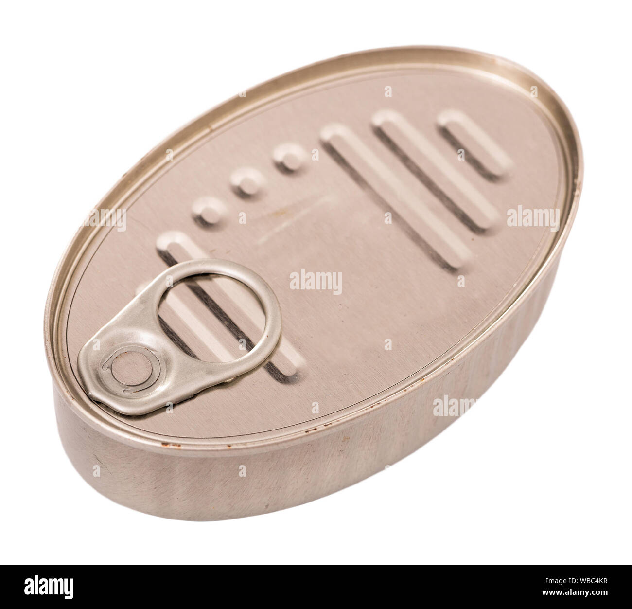 Image of closed aluminium can for preserves. Isolated over white ...