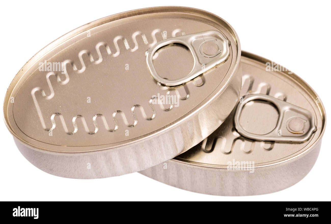 Image of closed aluminium can for preserves. Isolated over white ...
