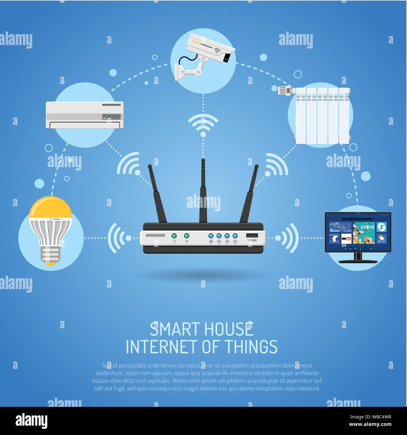 Smart House and internet of things Stock Vector Image & Art - Alamy