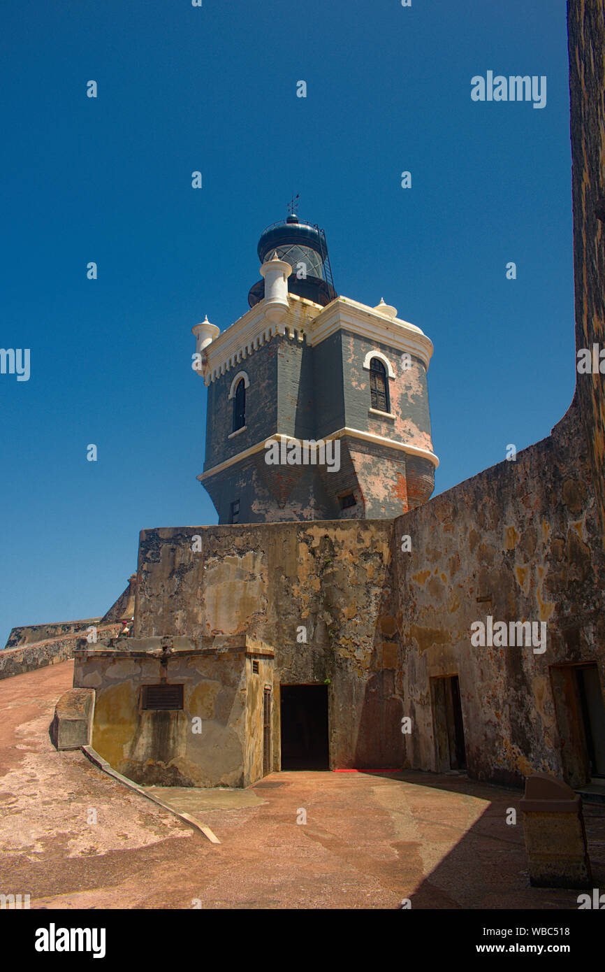 El Morro Lighthouse, Old San Juan Stock Photo - Alamy