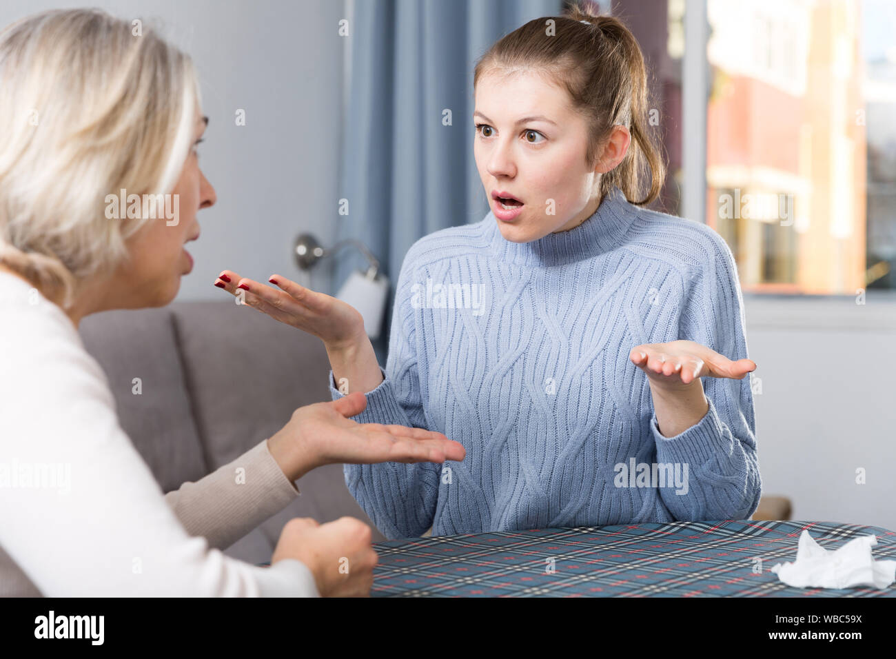Mother ashamed daughter hi-res stock photography and images - Alamy