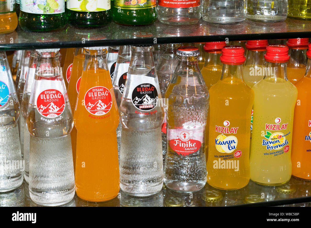 A small shop in Suleymaniye, Istanbul sells only Turkish local sodas ...