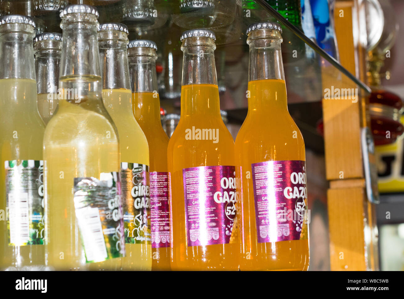 A small shop in Suleymaniye, Istanbul sells only Turkish local sodas ...