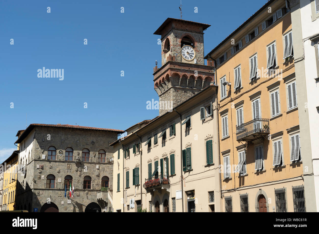 Pescia, Pistoia, Tuscany, Italy: exterior of historic buildings Stock ...